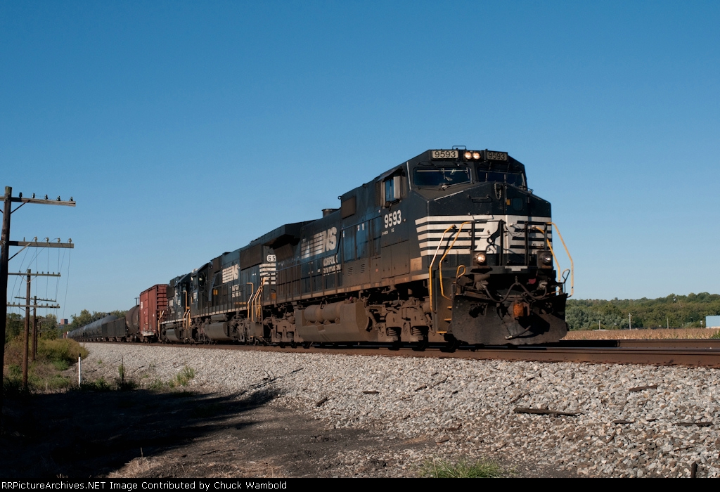 NS 9593 Westbound at MP 220